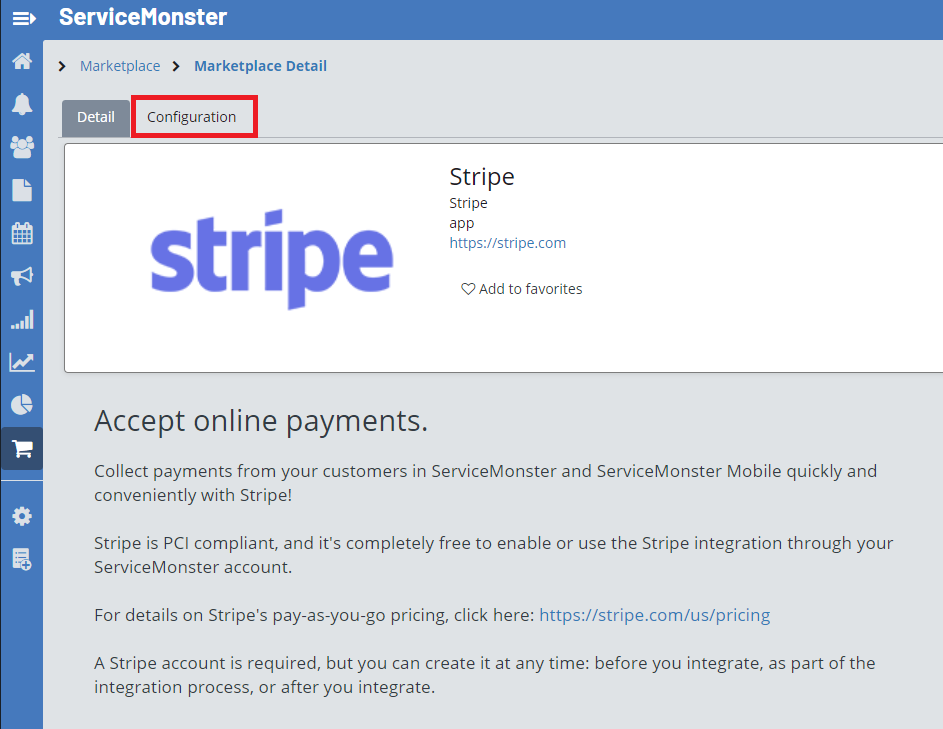 Stripe Payment Processing | ServiceMonster Help